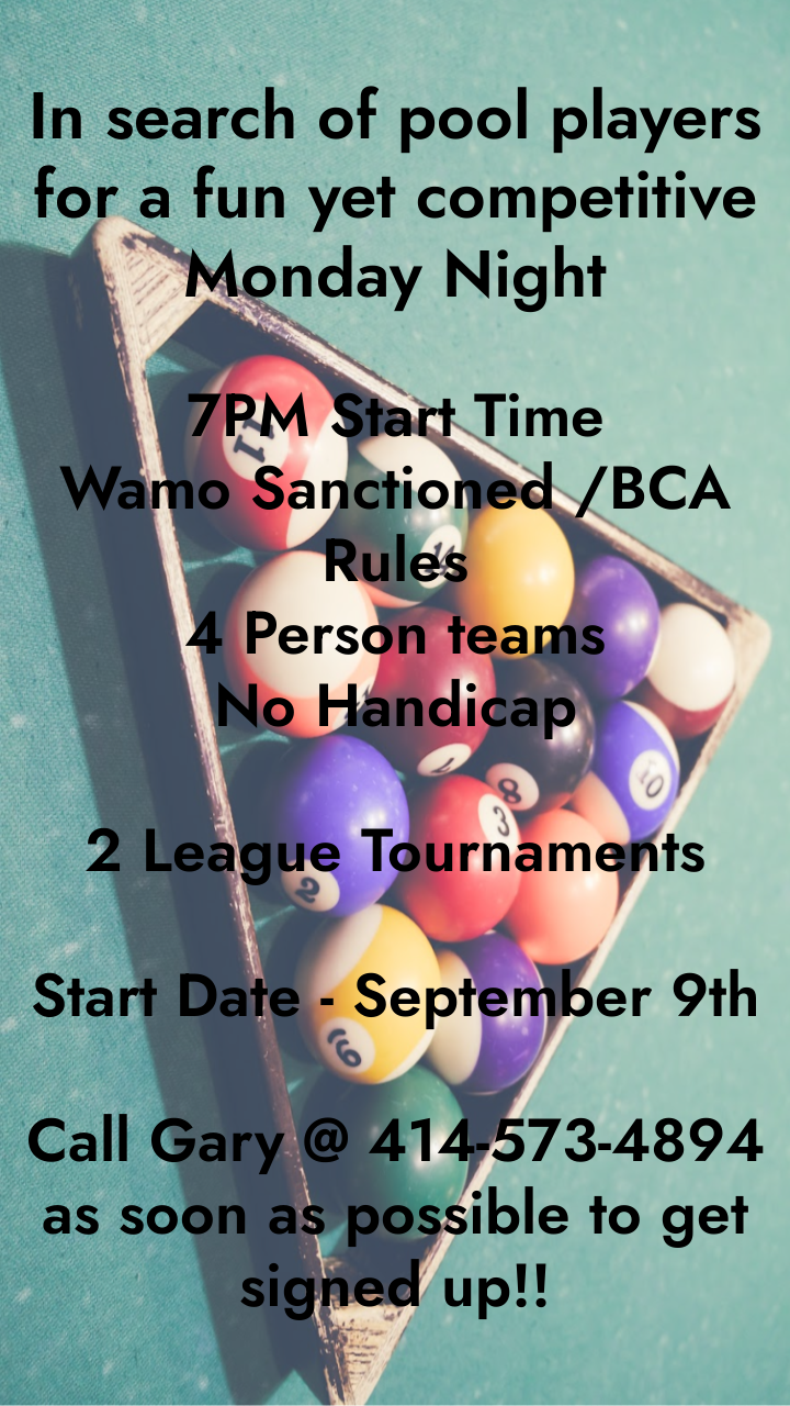 Pool Leagues - Sussex Bowl